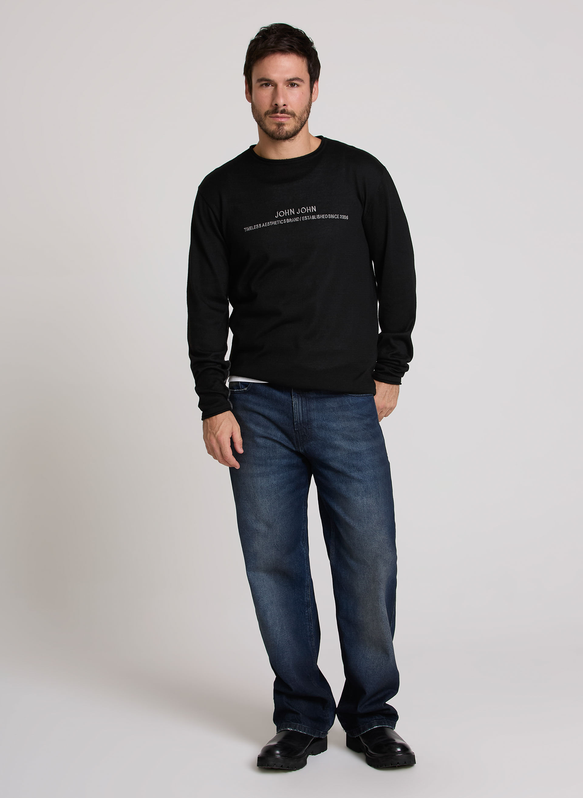 Tricot Relaxed Fit John Code John John Masculino - John John | Loja Online